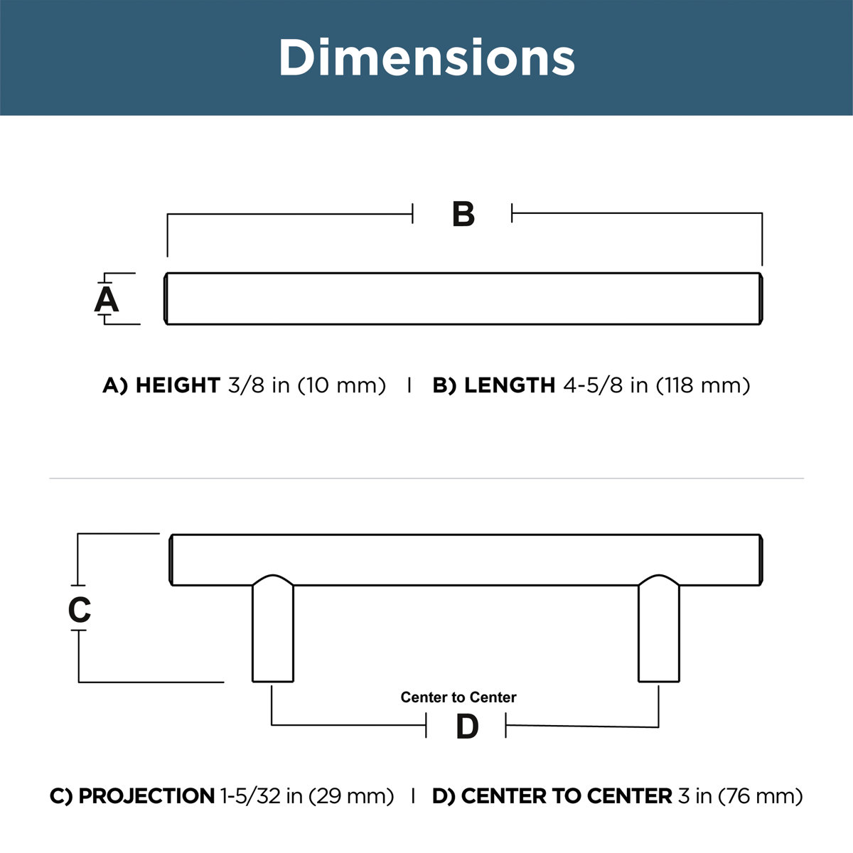 Franklin Brass Simple Round Bar Cabinet Drawer Pull | Wayfair